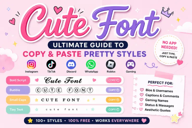 Cute Font Generator - Copy & Paste Pretty Text Styles